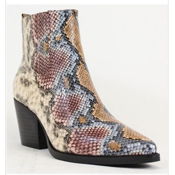 A Rider Girl | Shoes | Multi Color Snake Print Booties | Poshmark